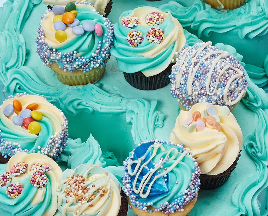 Blue Theme - Blue Mini Number Cake