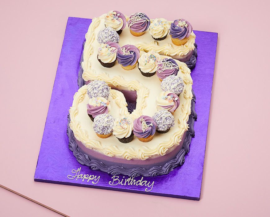 Purple Theme - Ombre Number Cake