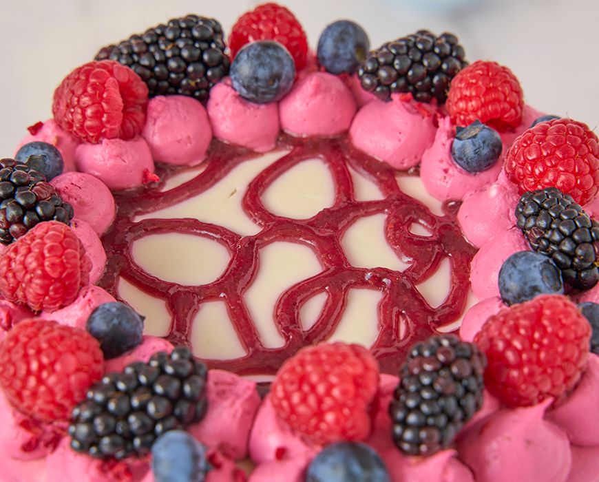 Mixed Berry Opera Cake