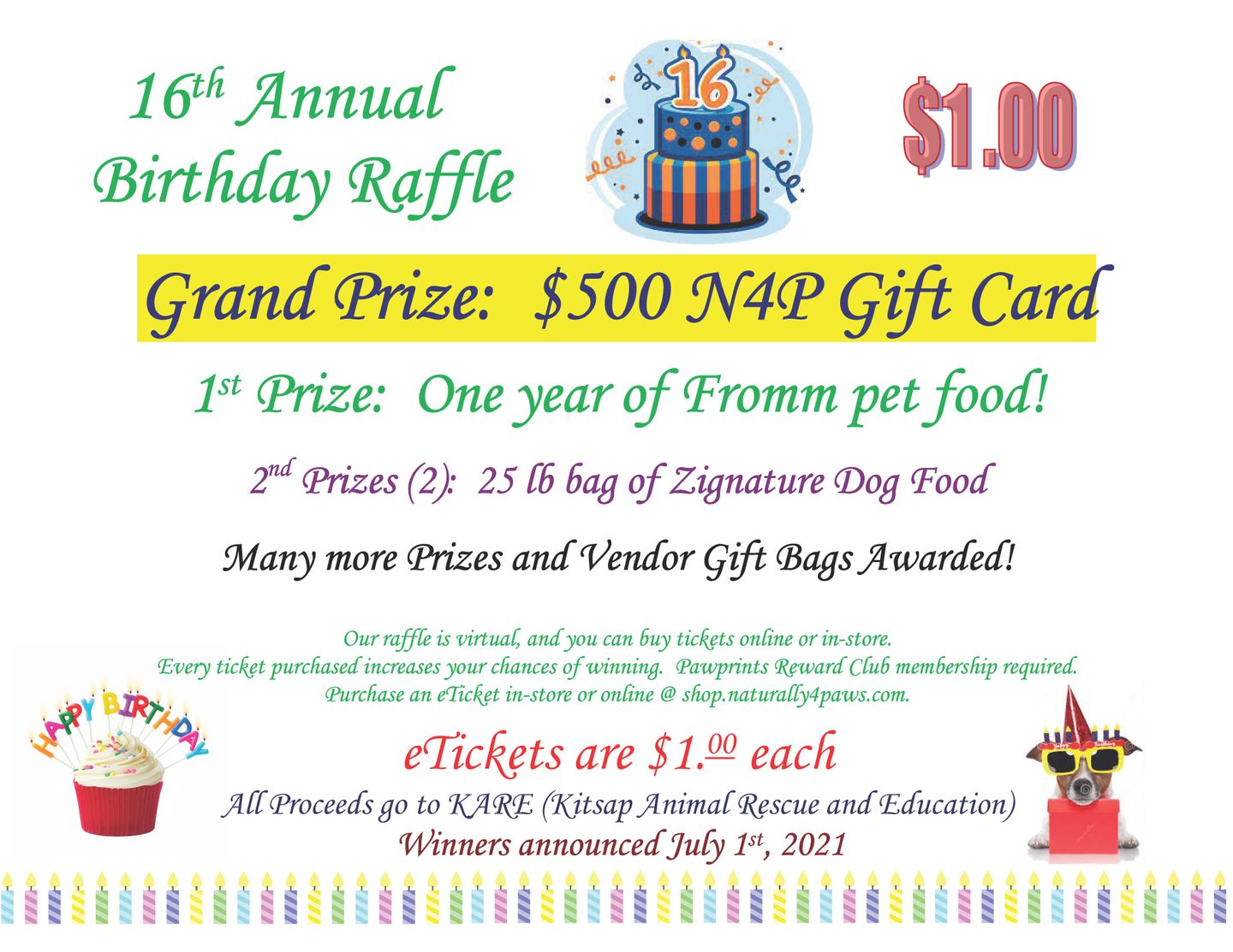 16th Annual Birthday Raffle - Silverdale, Washington