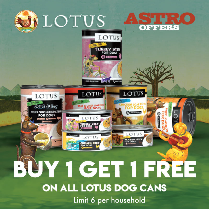 LOTUS | Buy 1, Get 1 FREE On Dog Cans - Greensboro, North Carolina