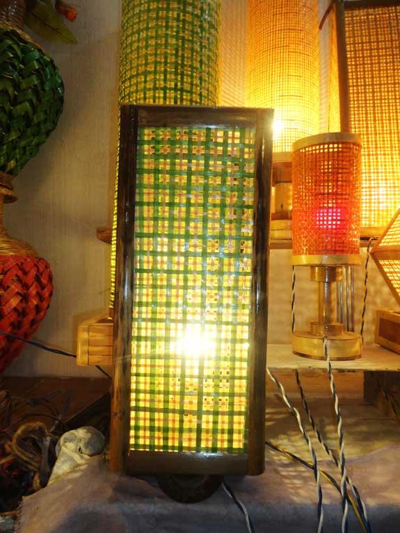Square Net Table Lamp (#121),bamboo,lamps,bamboo lamp shade,bambo