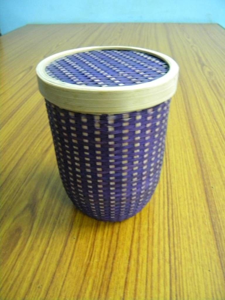 Bamboo Capsule Container - Violet (#2380),bamboo basket buy onlin