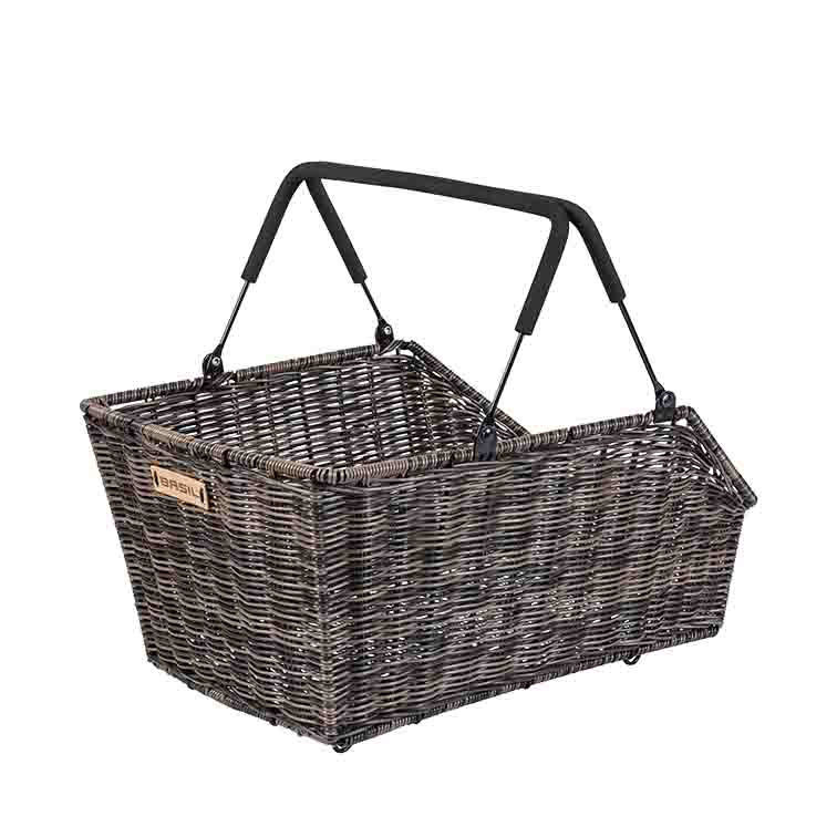 Basil Rear Basket Cento Rattan Look - Action Bicycle Club