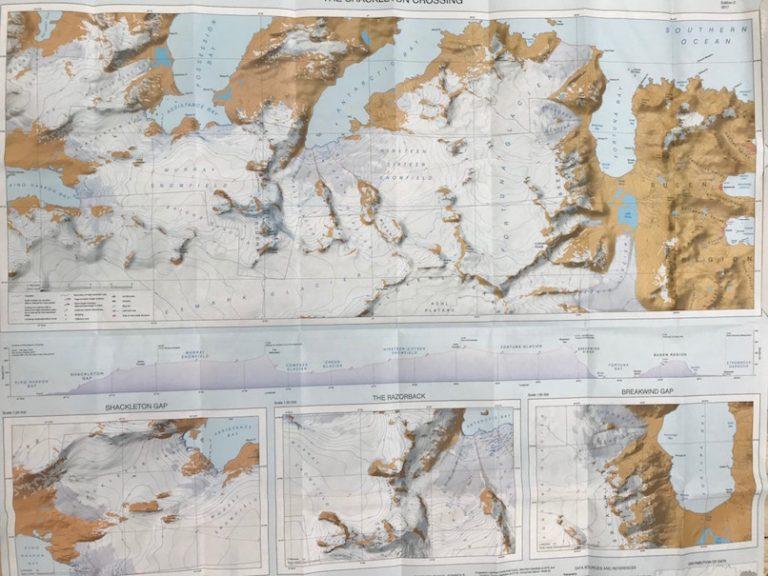 Sir Ernest Shackleton - map showing route of crossing - Dennis Maps