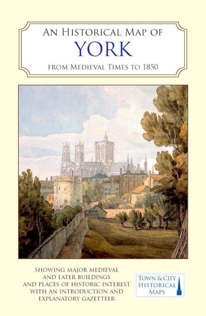 Historical map York showing city from Medieval Times to 1850