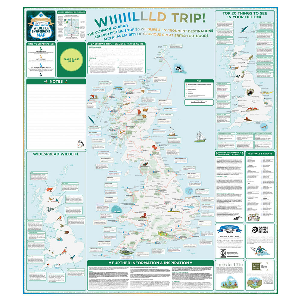 The Wildlife & Environment Map -Wall Maps - Dennis Maps