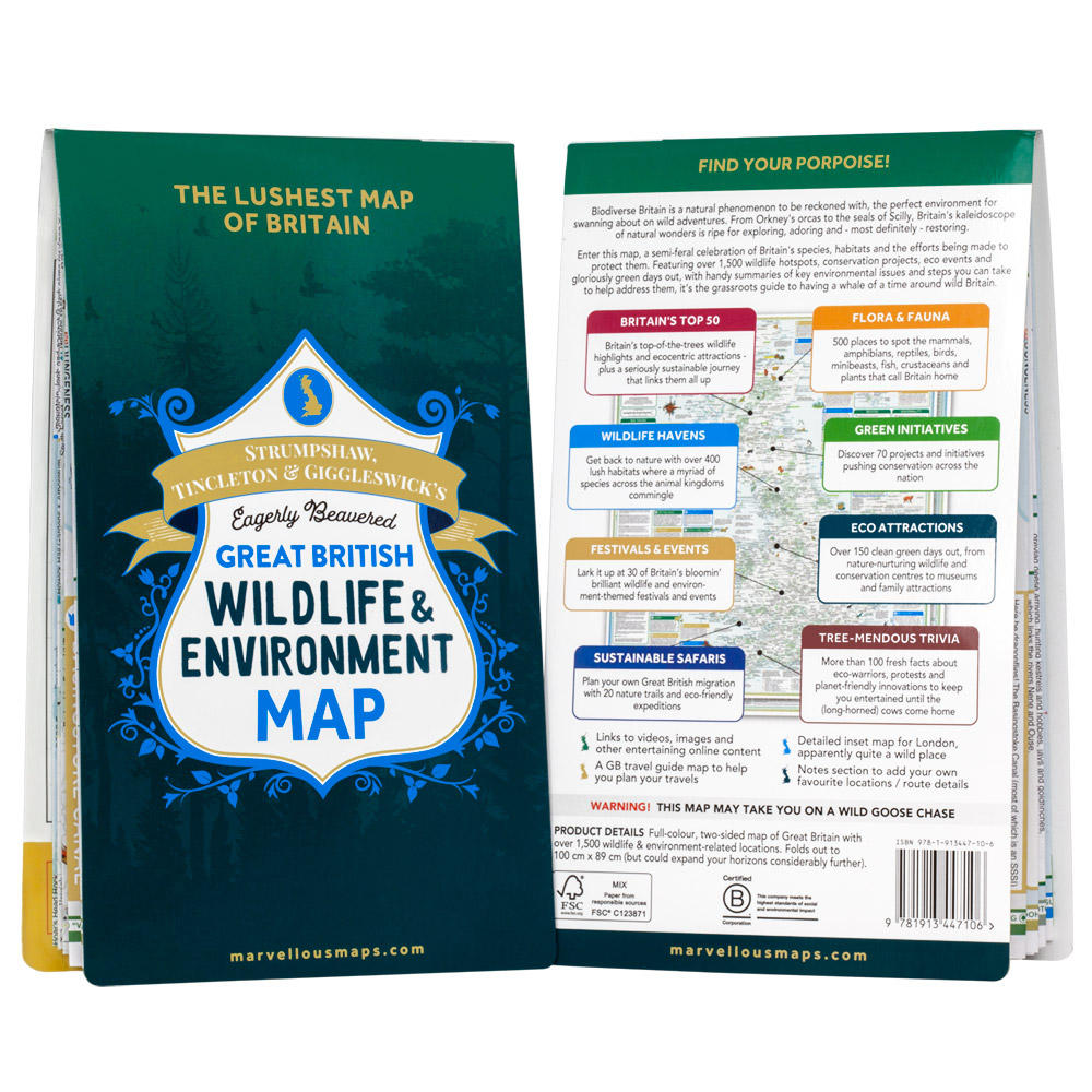 The Wildlife & Environment Map -Wall Maps - Dennis Maps