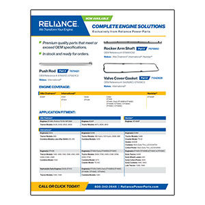 RELIANCE - Wholesale Aftermarket Heavy Duty Diesel Engine Parts RELIANCE - Wholesale Aftermarket Heavy Duty Diesel Engine Parts