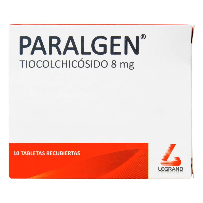 Paralgen (Tiocolchicósido 8 mg) x 10 Tabletas | Droguería Belén