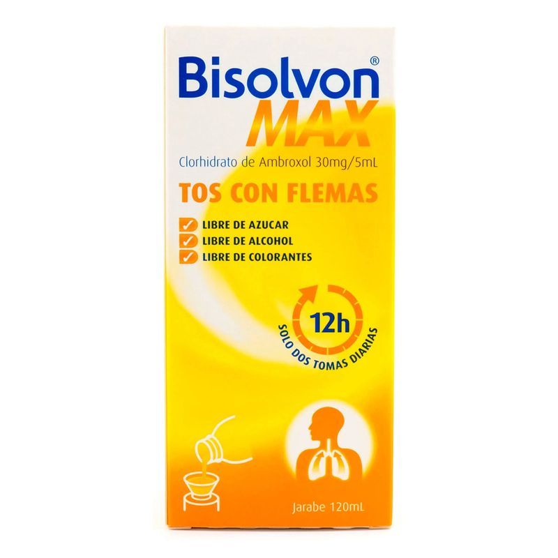 Bisolvon Max Tos Con Flemas Jarabe x 120 mL | Droguería Belén