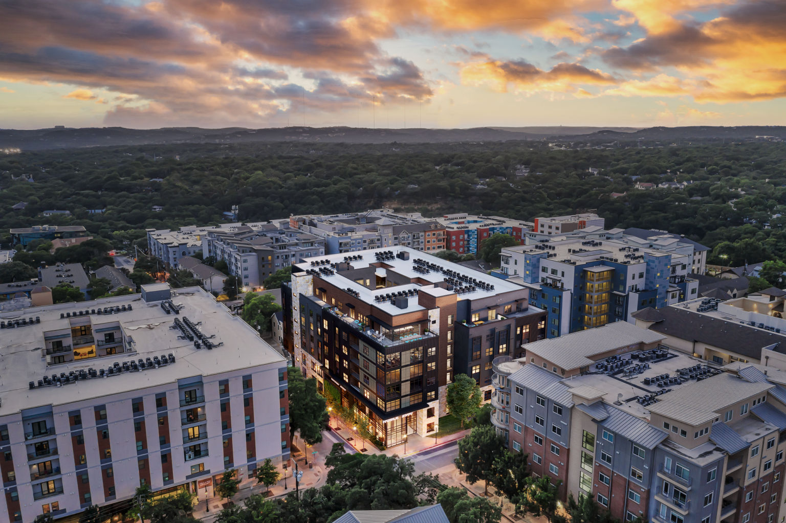 Noble 2500 Student Housing 3D Visualization and Drone Capture in Texas ...