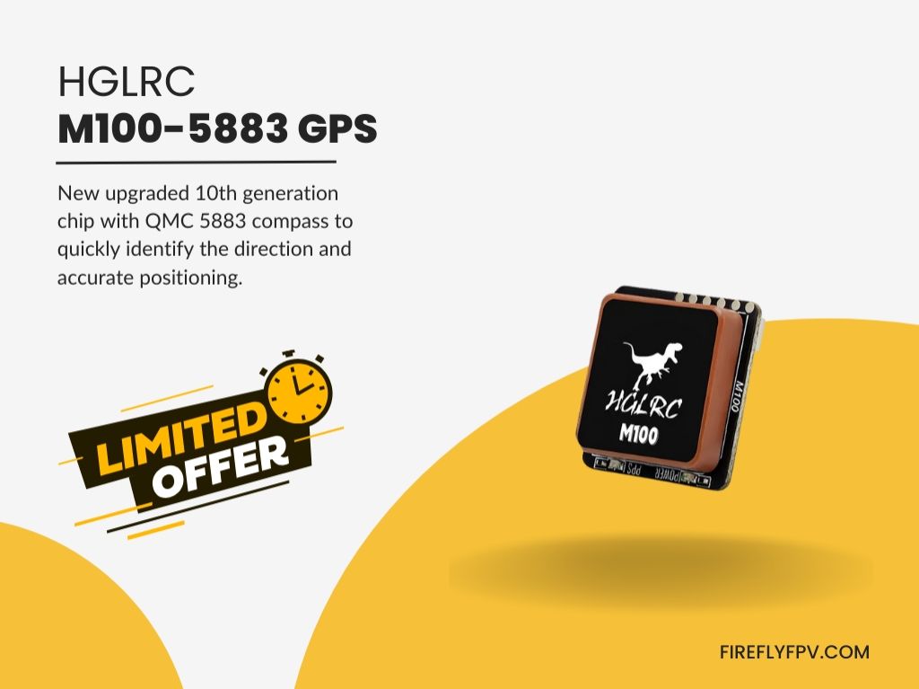 HGLRC M100 GPS Module with Compass - ₹1449 | IDRL Market | IDRL