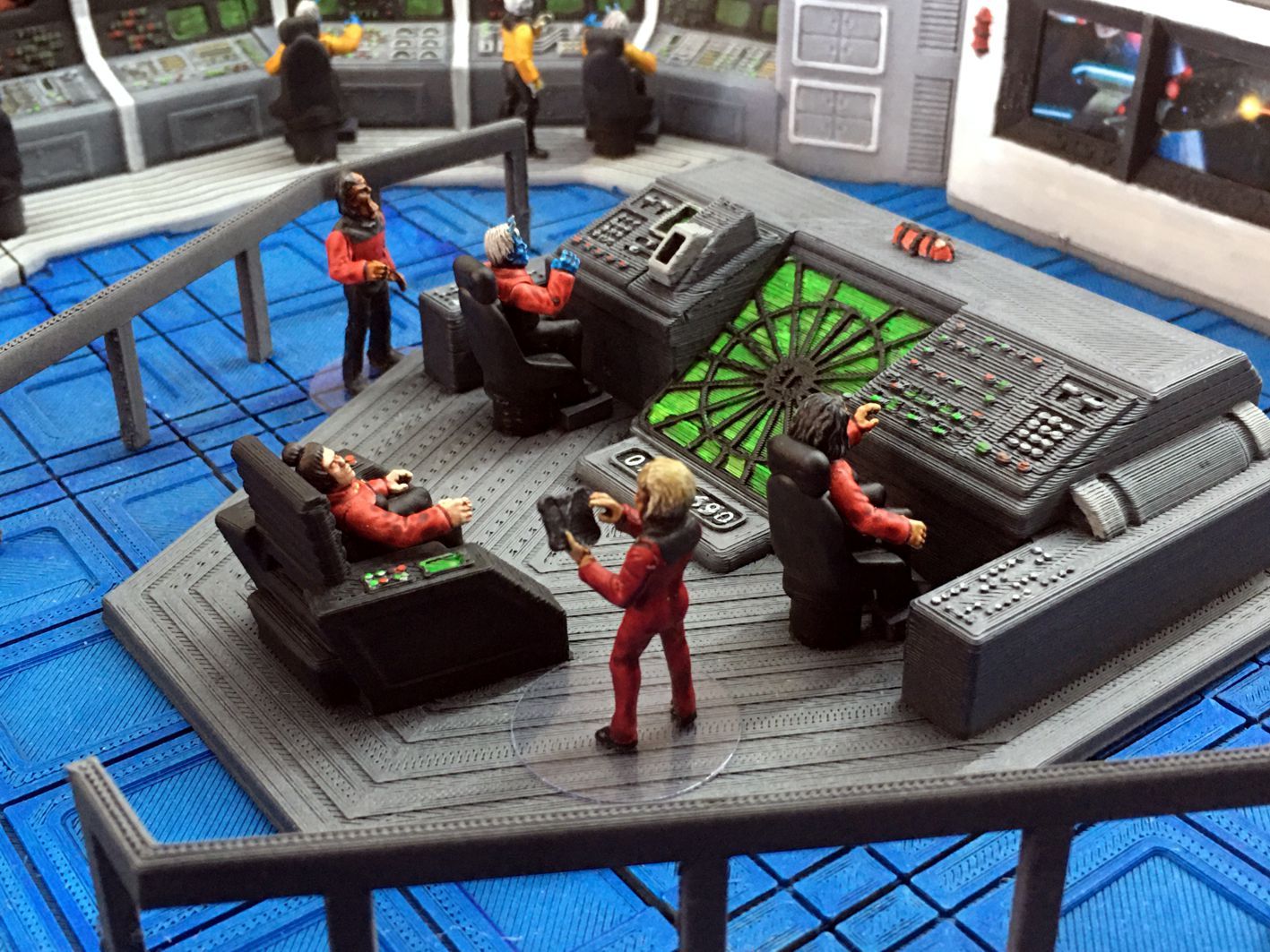 Star Trek Miniatures Gaming - The Bridge of the USS Cousteau - Sally 4th