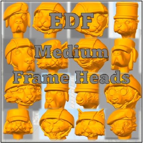EDF Medium Frame Head - Sally 4th 28mm Fantasy & Gaming Miniatures