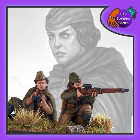 Soviet Sniper Team (Sitting) - Sally 4th 28mm Fantasy & Gaming Miniatures