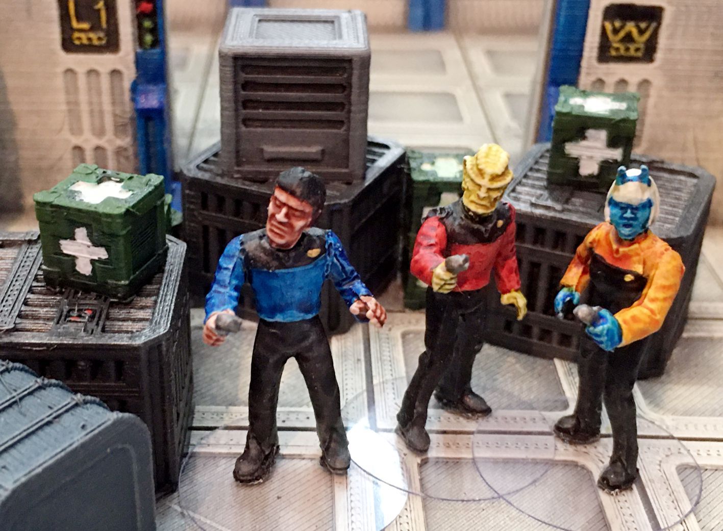 Six to beam down Speedpaint test on Star Trek Miniatures - Sally 4th