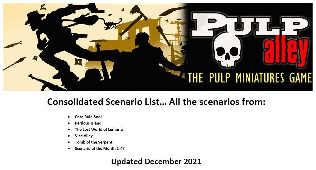 Pulp Alley Scenarios: The Consolidated Guide - Sally 4th 28mm Fantasy ...