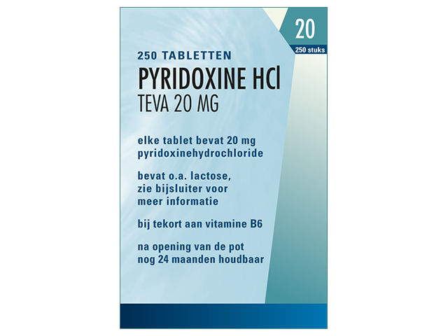 Pyridoxine Hcl Teva Tablet 20mg 250st