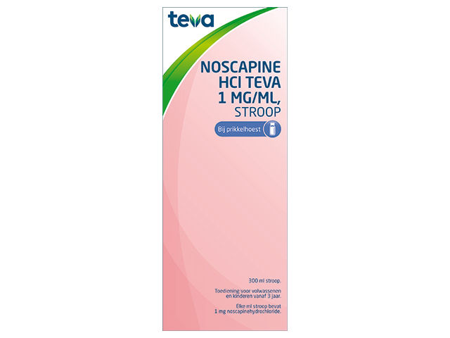Noscapine Hcl 1=1 Teva Stroop 1mg/ml (300 ml). | eFarma Apotheek En Drogist