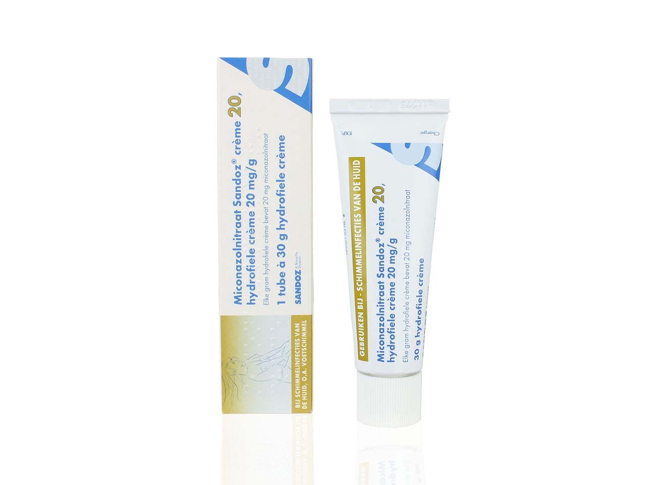 Miconazolnitraat Sandoz Creme 20mg/g (30 G). | eFarma Apotheek En Drogist