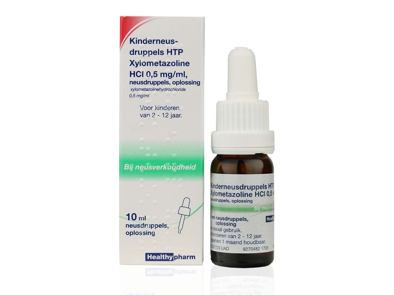 Kinderneusdruppels Xylometazoline Hcl Htp 0,5mg/ml (10 ml). | eFarma ...