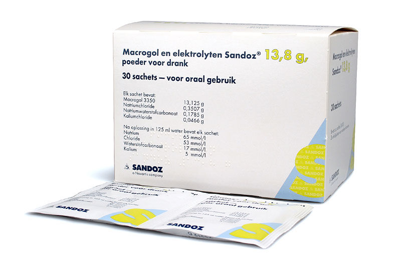 Macrogol En Elektr Sandoz Poeder V Drank In Sachet 30st