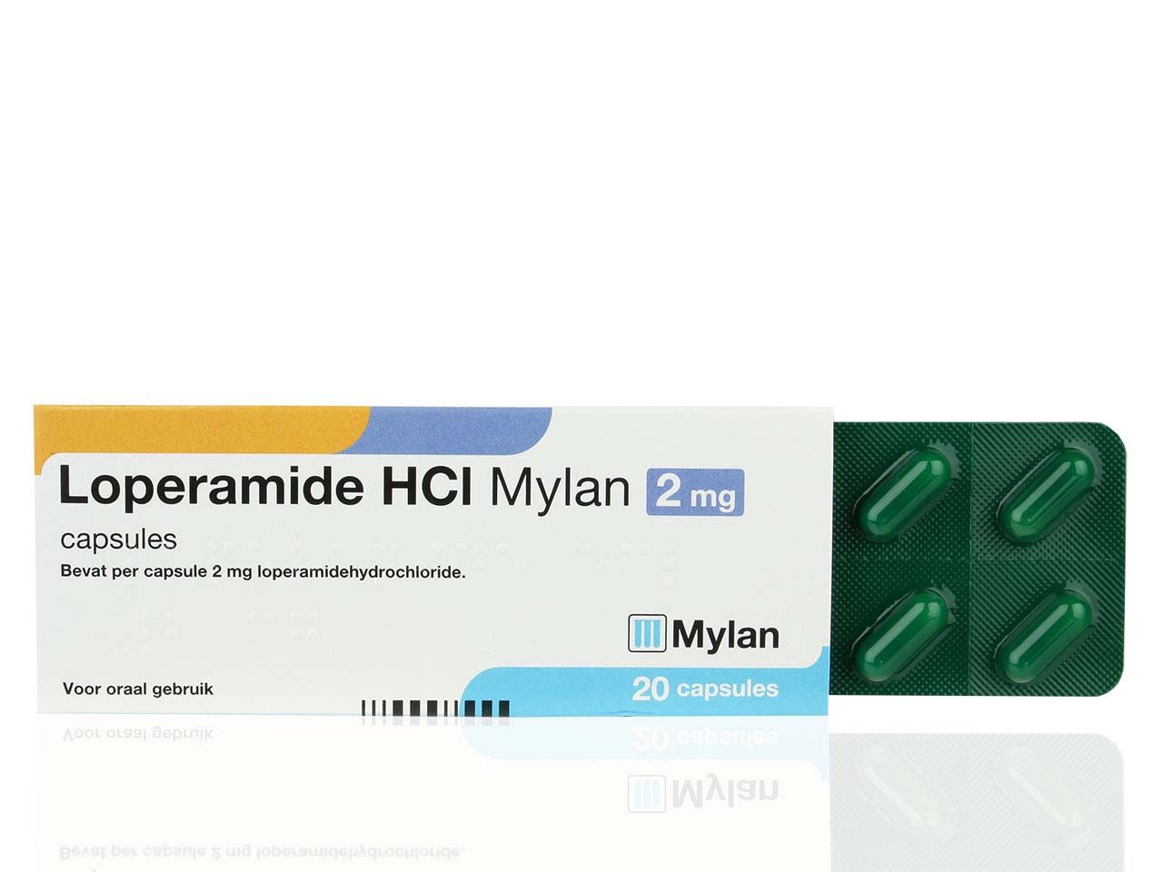 Loperamide Hcl Mylan Capsule 2mg (20 St). | eFarma Apotheek En Drogist