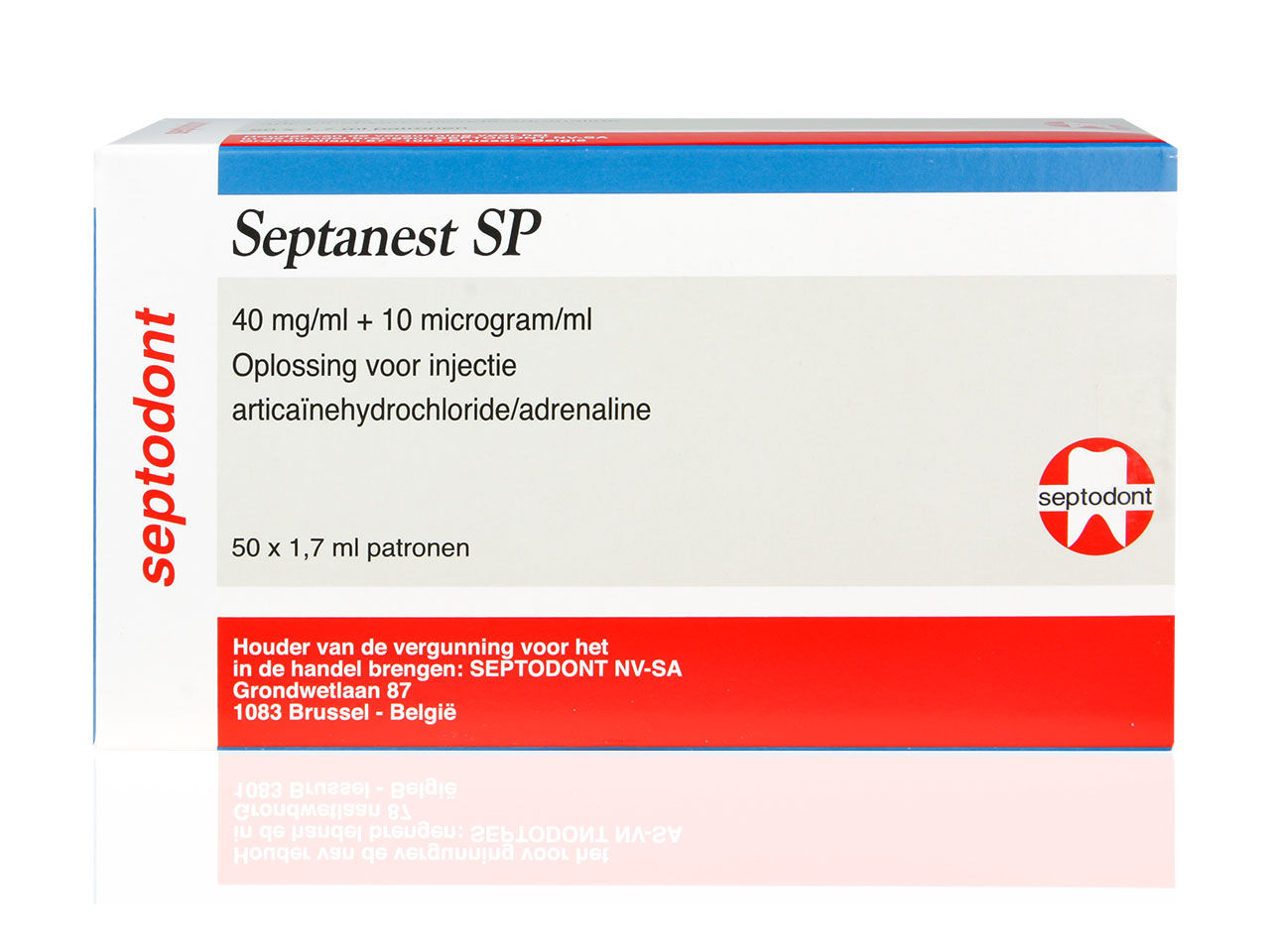 Septanest Sp Injvlst Patroon 1,7ml 50st