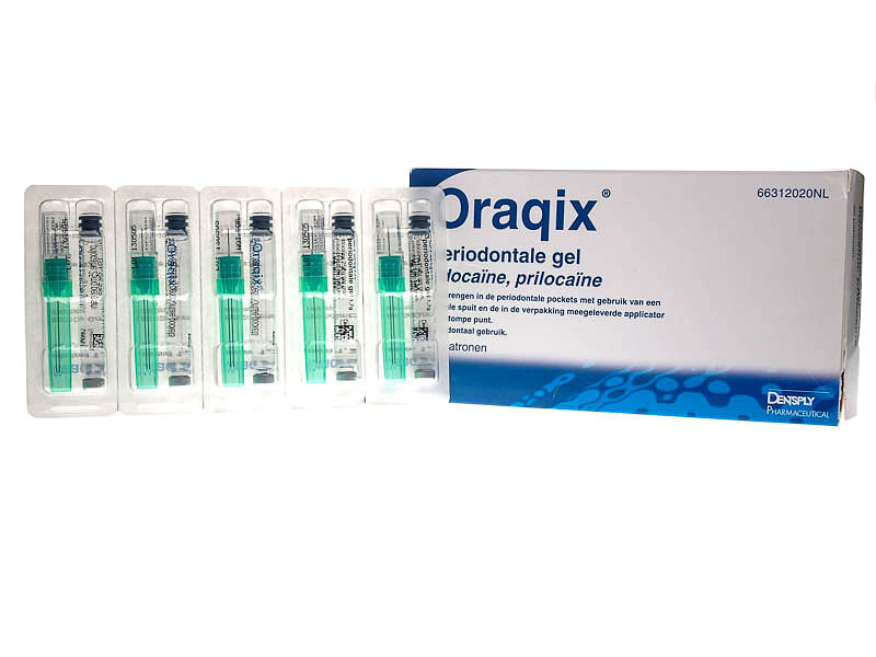Oraqix, Periodontale Gel 25mg/g 1.7ml (20 St). | eFarma Apotheek En Drogist