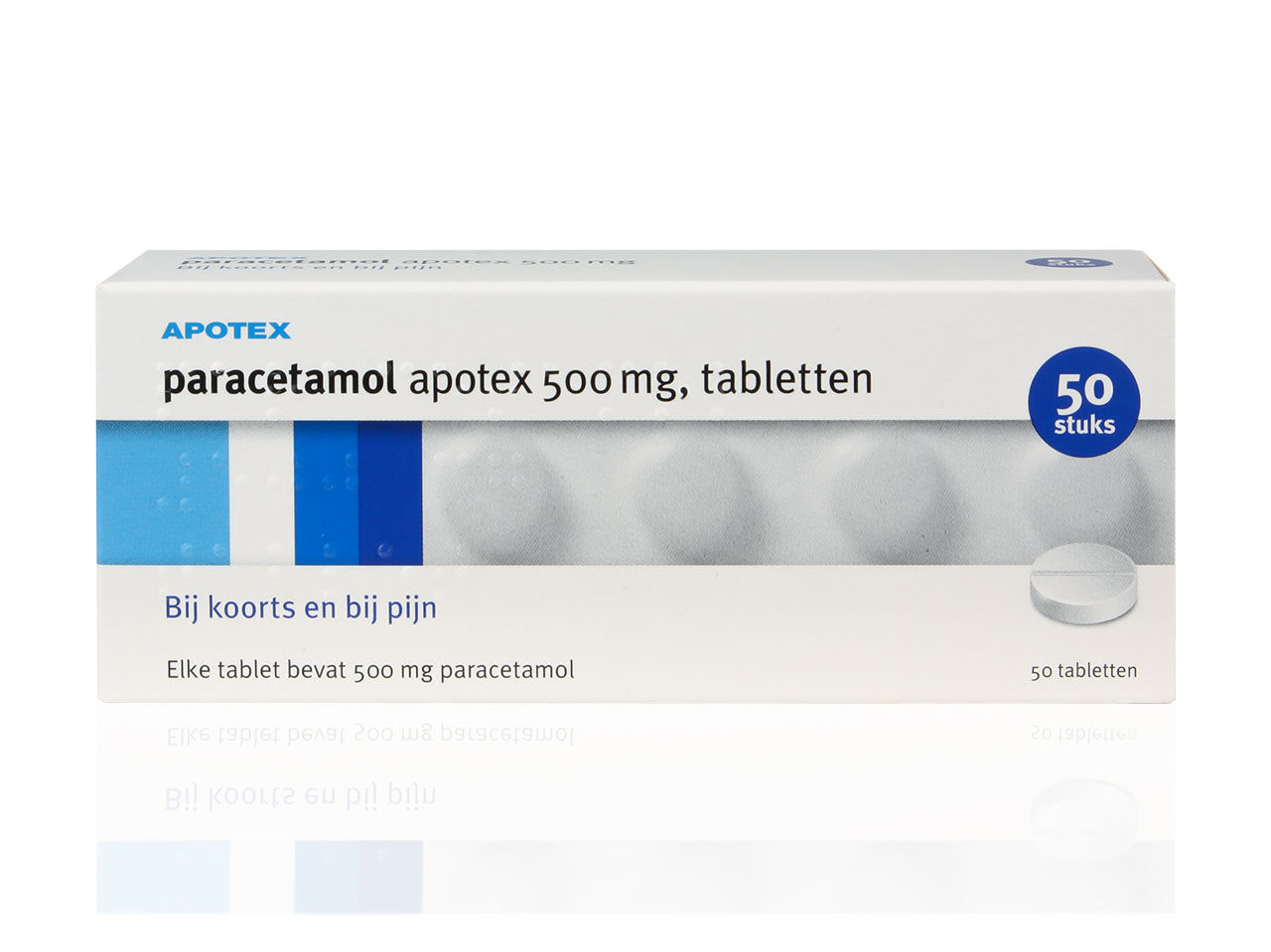 Paracetamol Apotex Tablet 500mg (50 St). | eFarma Apotheek En Drogist