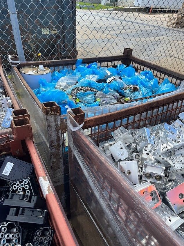 Scrap Irony & Light Irony Blocks in Cages