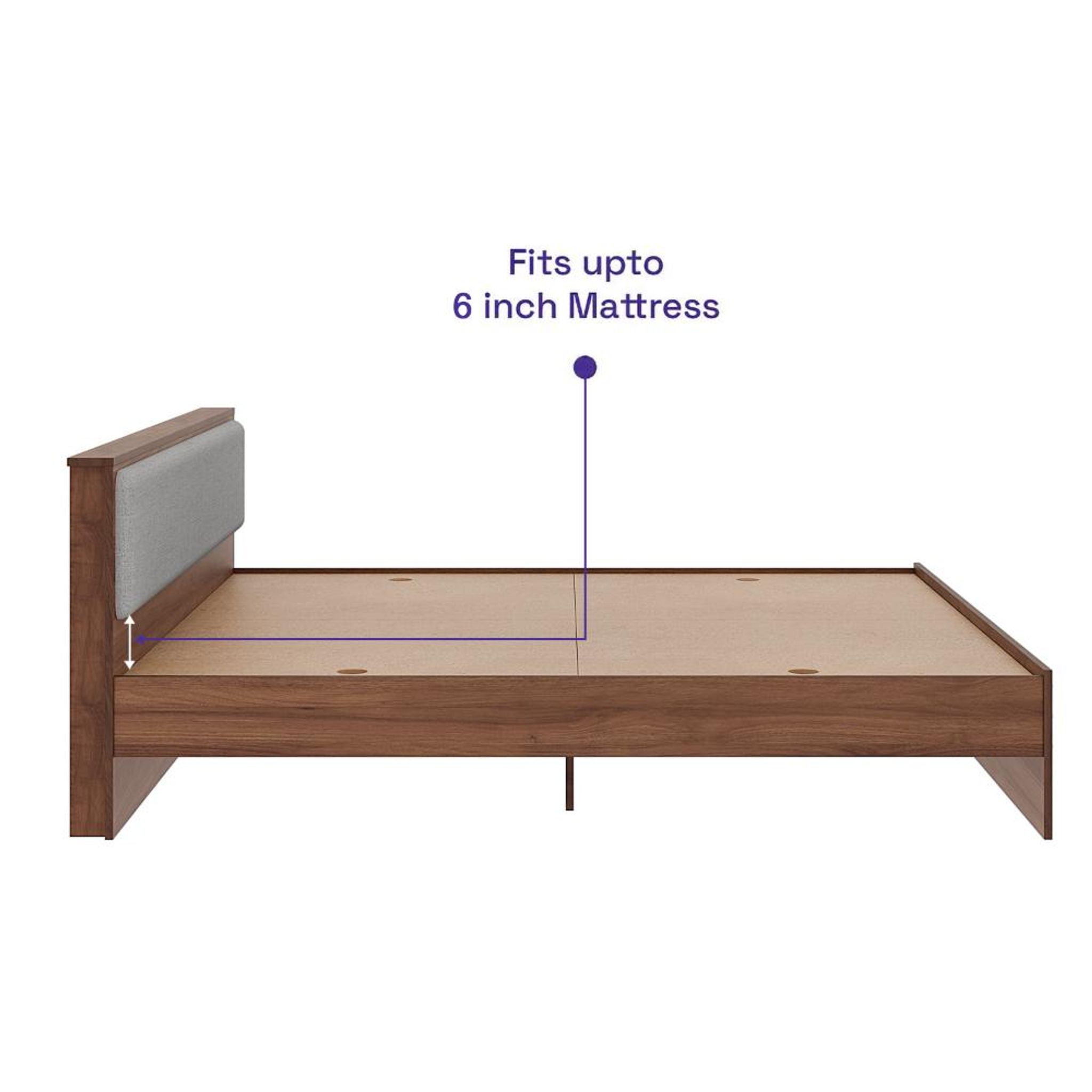 Buy Engineered Bed Taurus Upholstered Non-Storage Online At Best Price ...