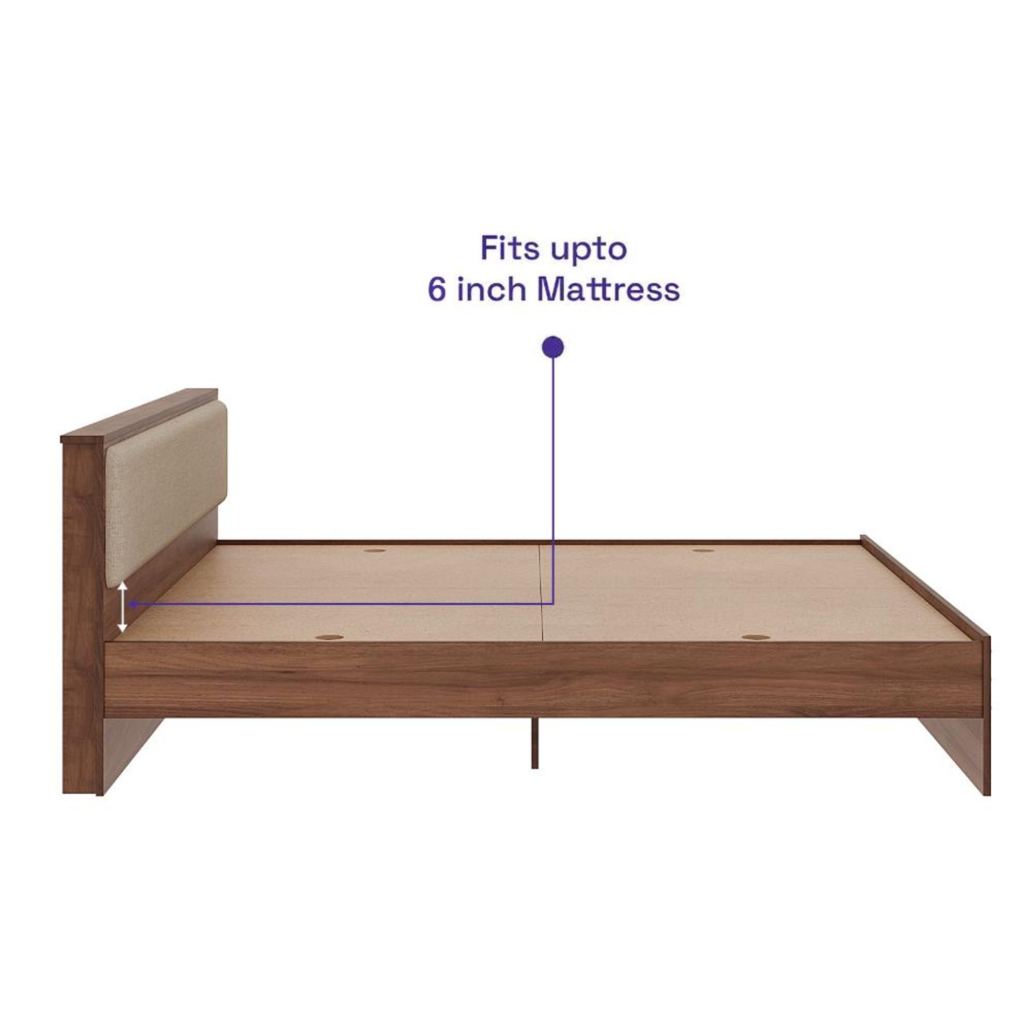 Buy Engineered Bed Taurus Upholstered Non-Storage Online At Best Price ...