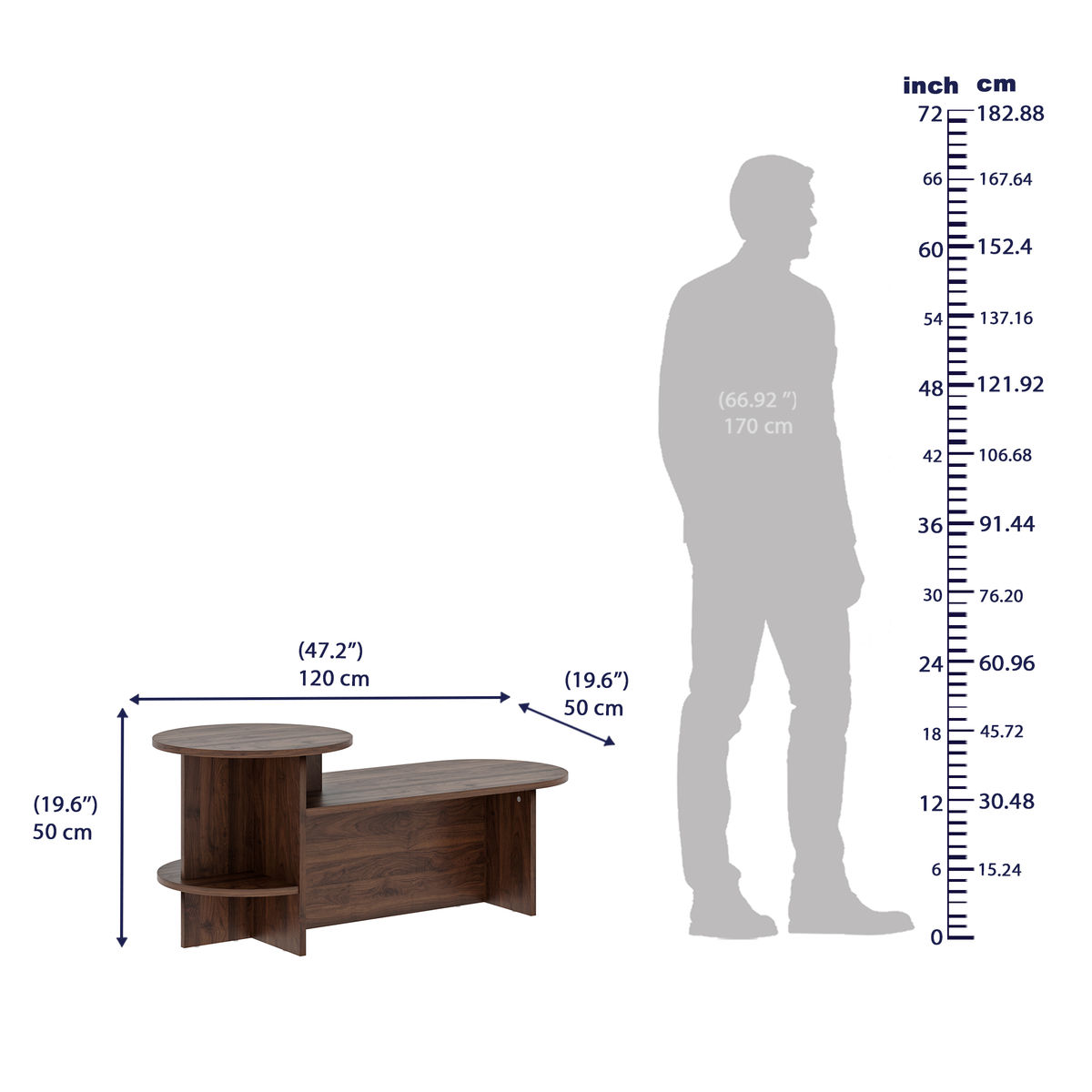 Buy Level Engineered Wood Coffee Table Online at Best prices starting ...