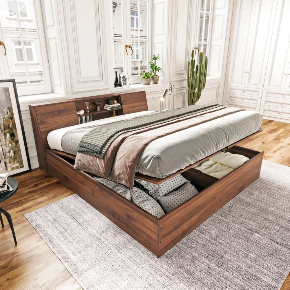 King size bed with hydraulic storage price store