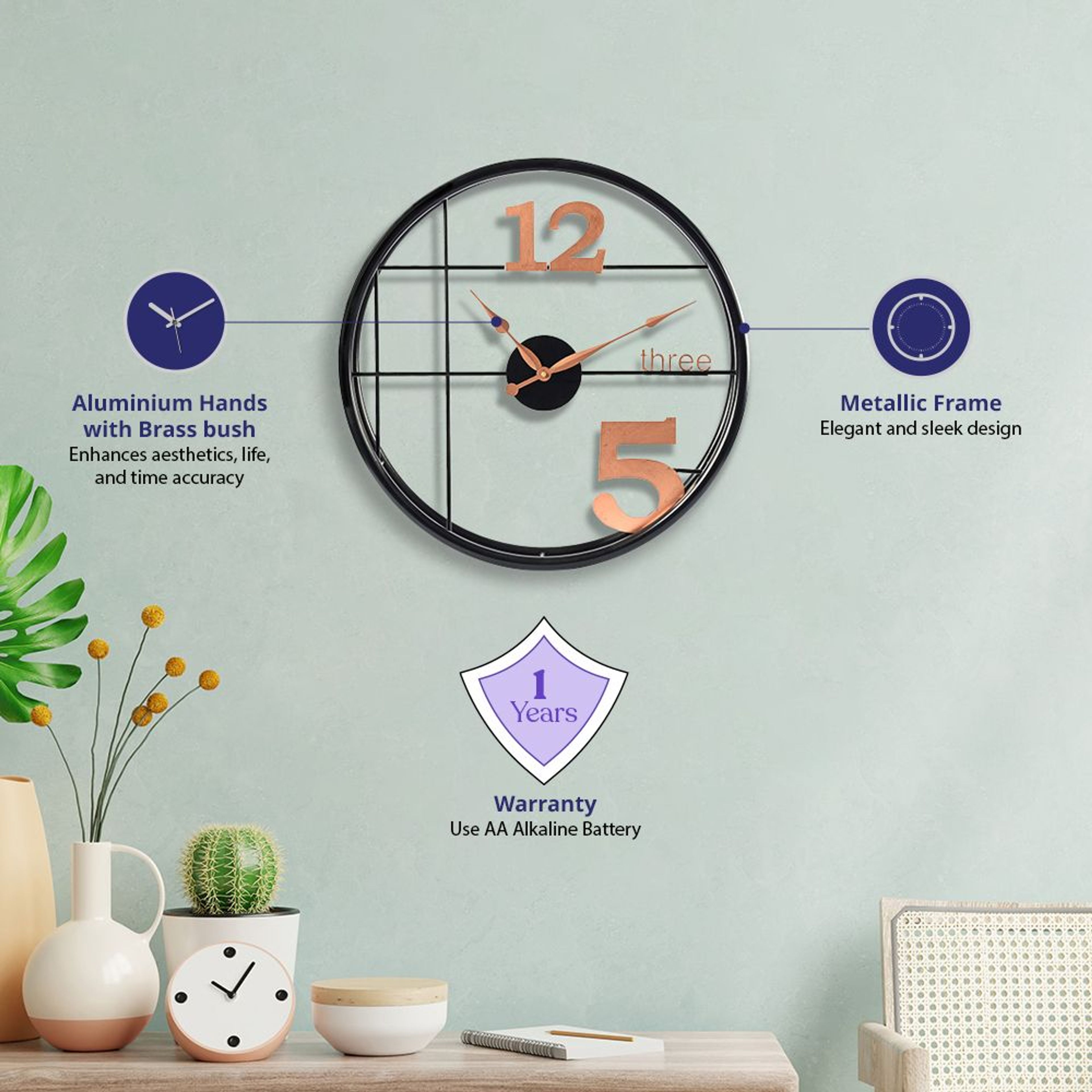 Buy Alphanume Wall Clock Online at Best Prices Starting from ₹2816 ...