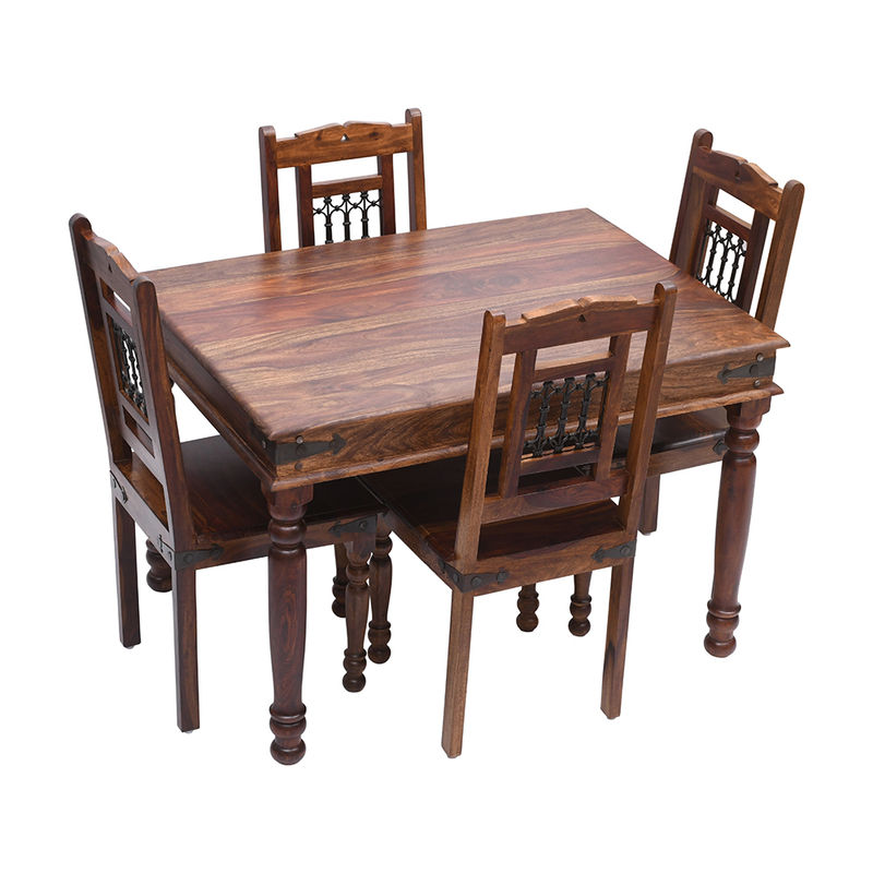 Dining Table Set: Buy 4 Seater Sheesham Wood Mace Dining Set Online at ...