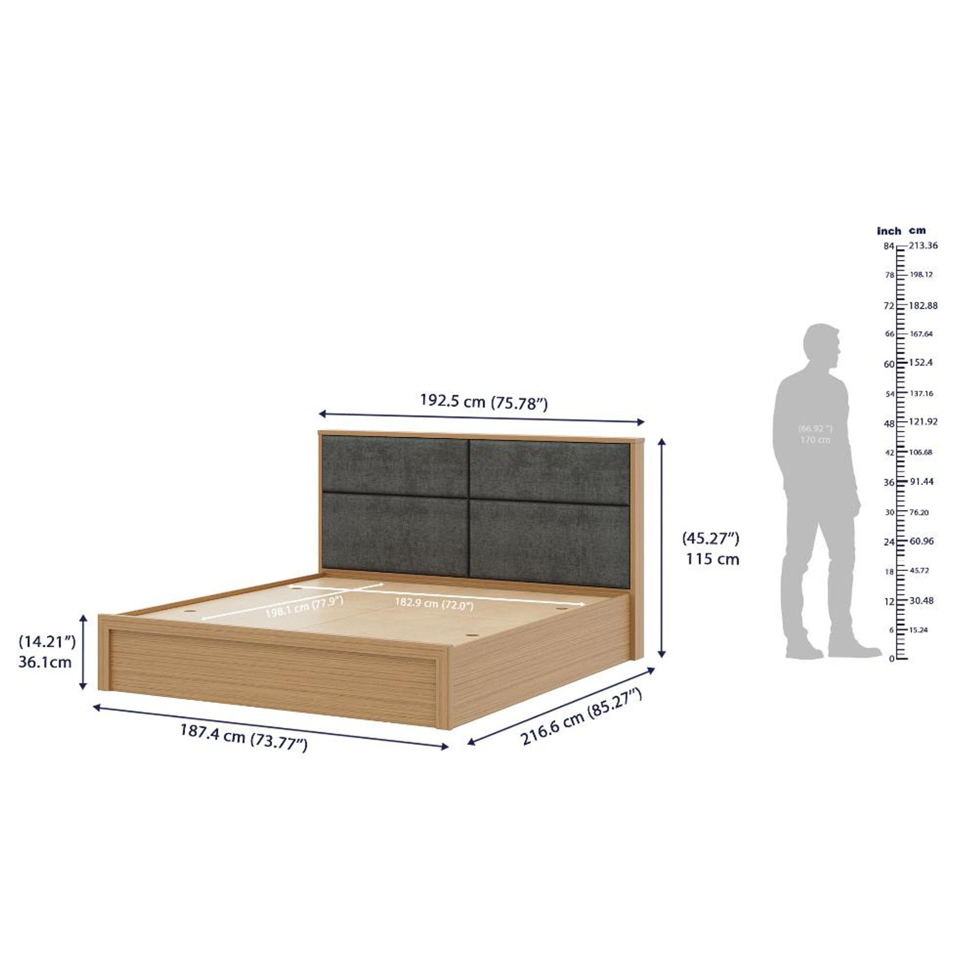 Buy Engineered Wood Bed Eclipse Online At Best Price In India | Wakefit