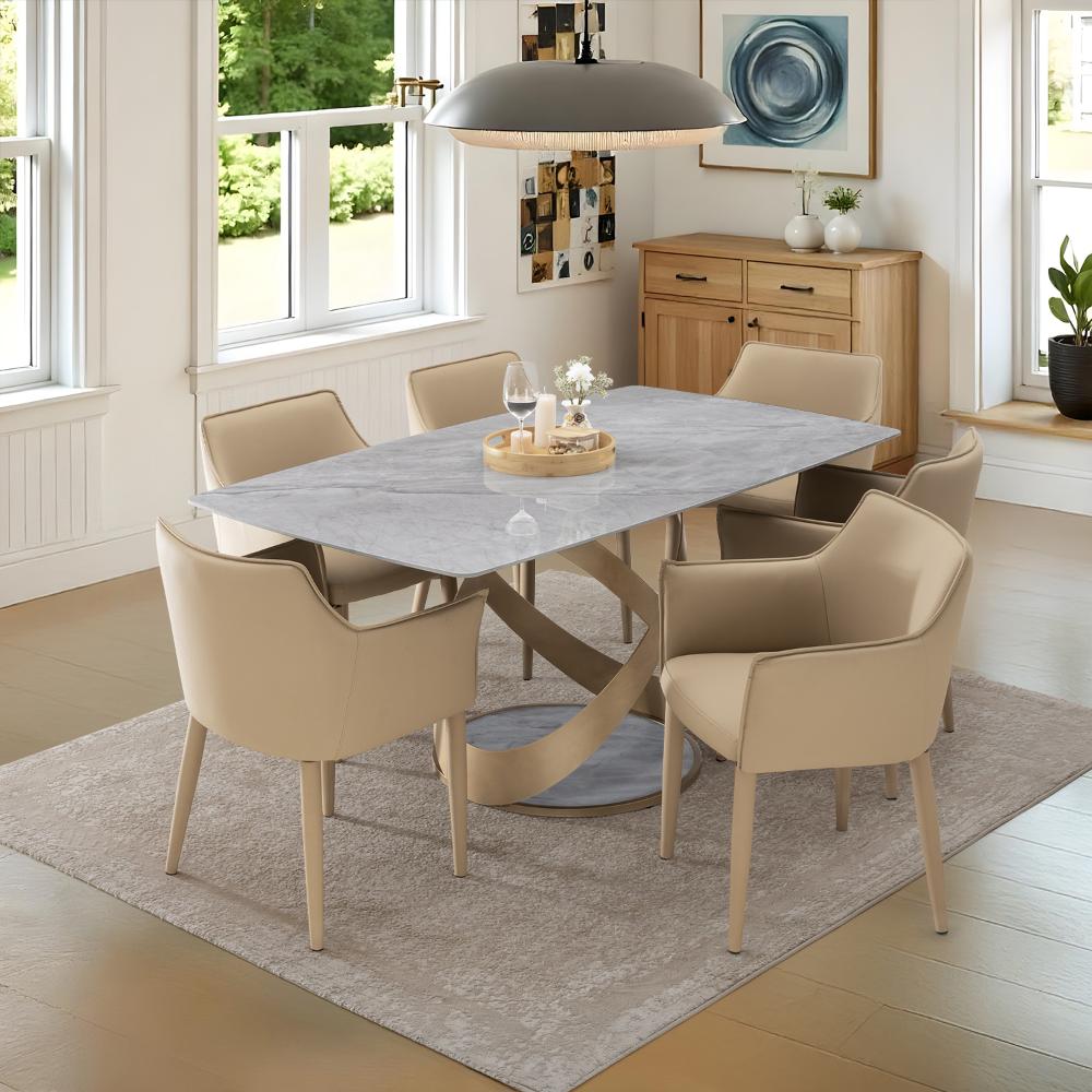 Mochi 6 Seater Dining Set Robin Tan