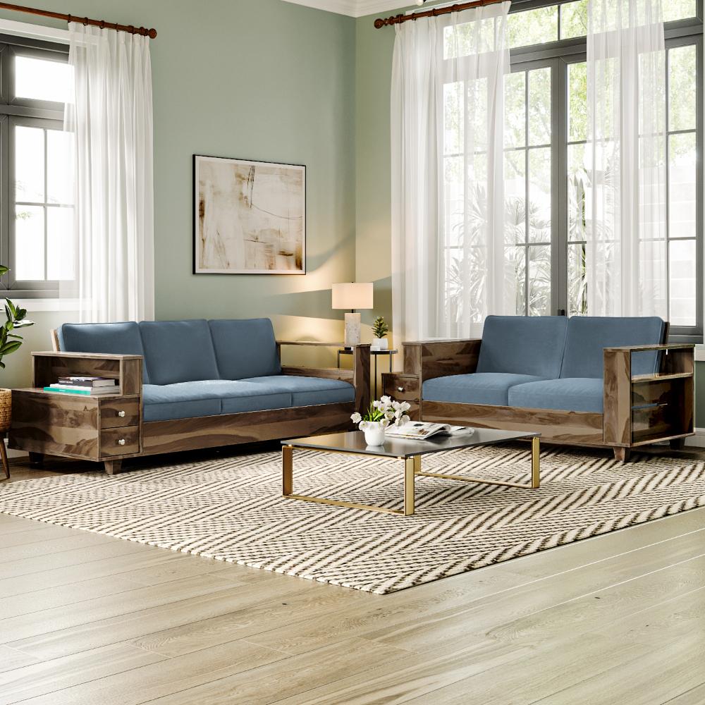 Wakefit wooden sofa set store