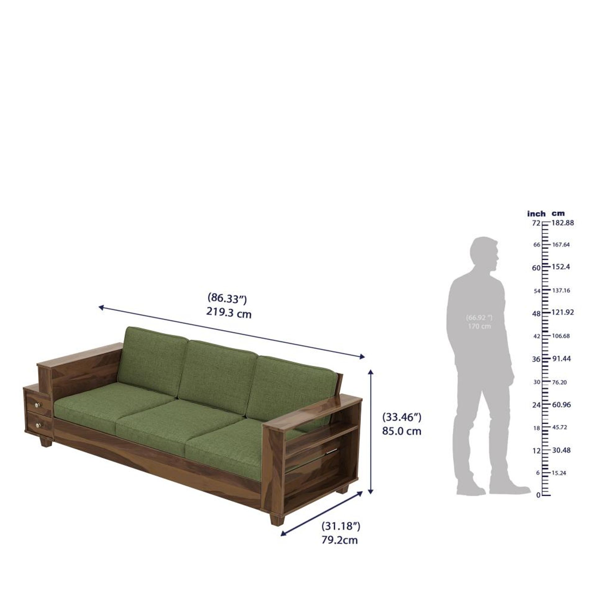 Buy Solid Wood Sofa Set Bahamas Online At Best Price In India | Wakefit