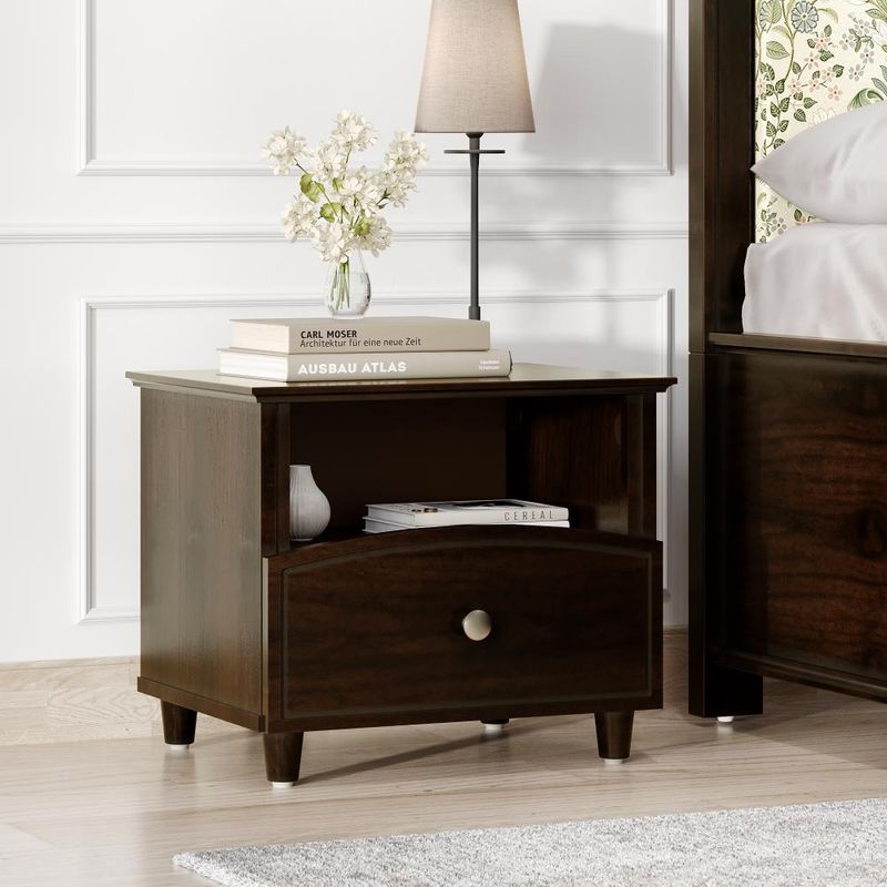Buy Ved Teak Wood Bedside Table Online At Best Price In India | Wakefit