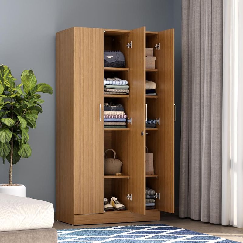 Buy Twill 3 Door Engineered Wood Wardrobe Online at Best prices ...