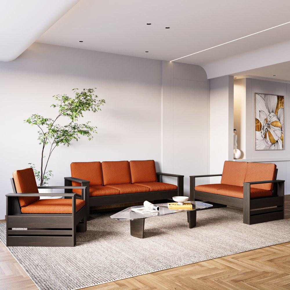 Wakefit wooden sofa set store