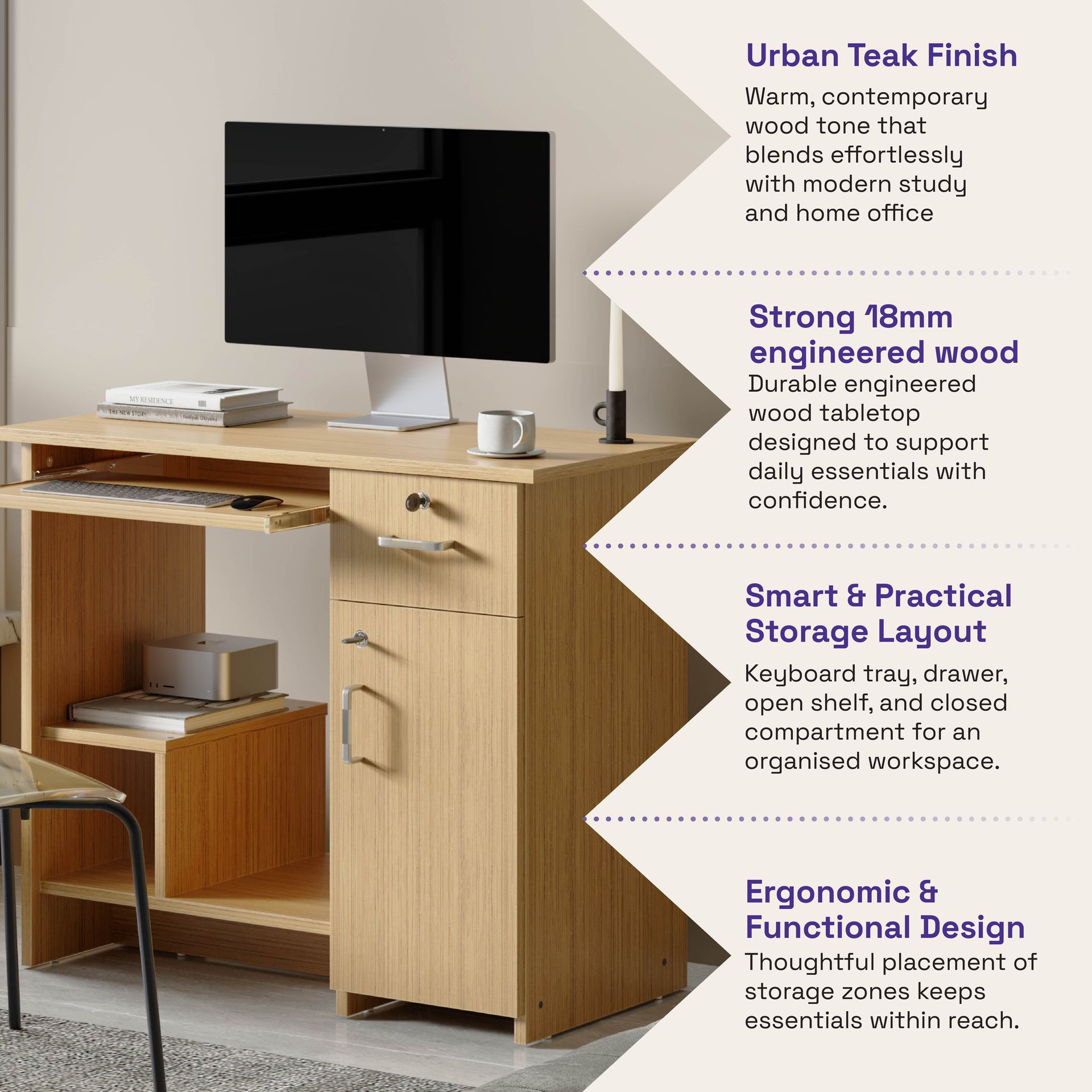 Buy Study Table Alcor Online At Best Price In India | Wakefit