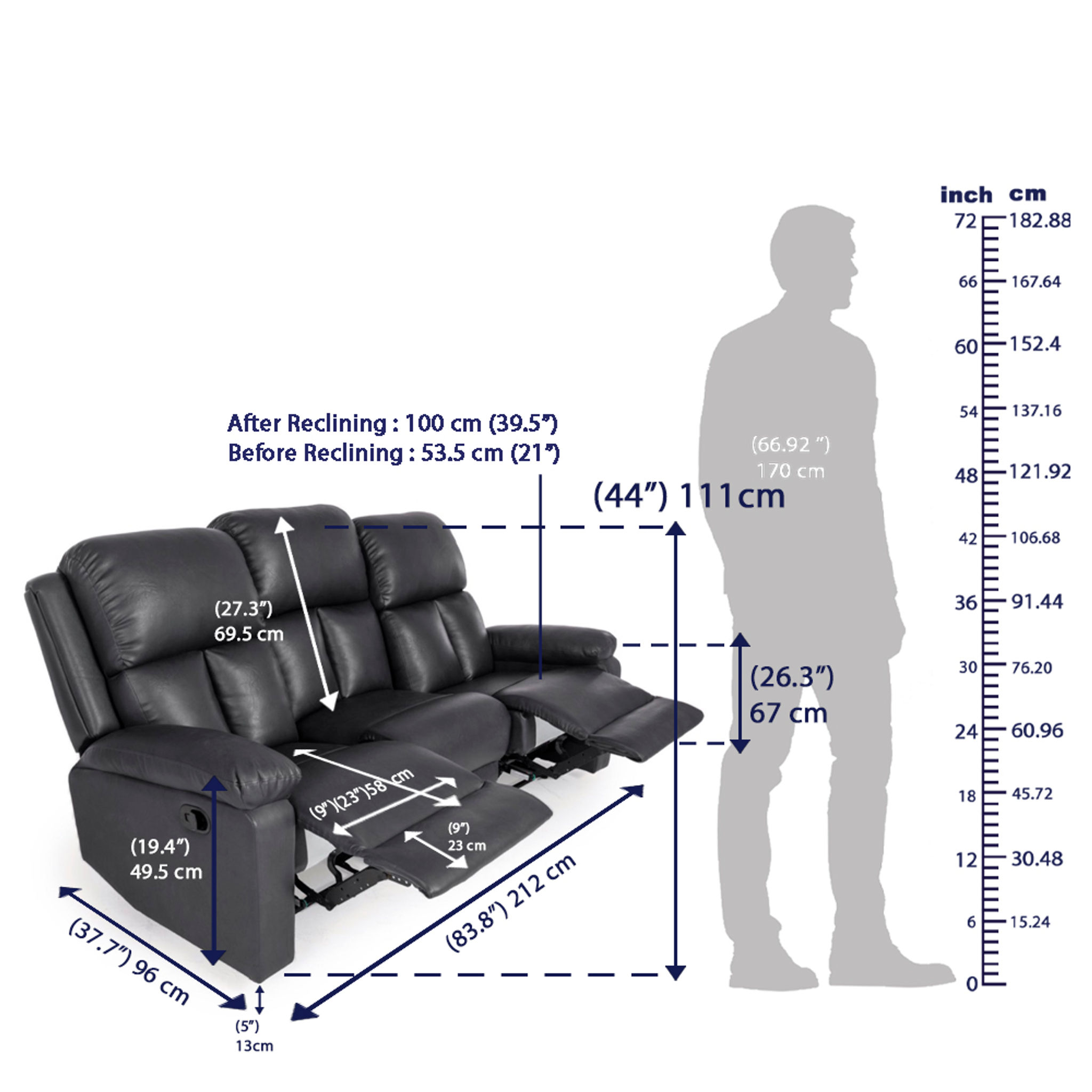 Recliners: Buy Stargazer Recliner sofa Online at Best prices starting ...