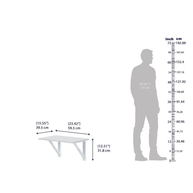 Buy Couper Wall Mount Study Table Online At Best Price In India | Wakefit