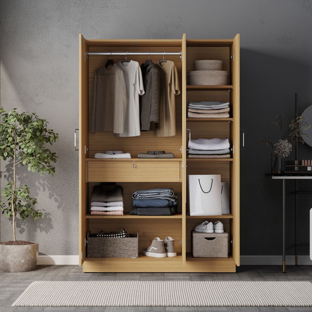 Buy Gingham 3 Door Engineered Wood Wardrobe Online at Best prices starting from 16683 Wakefit