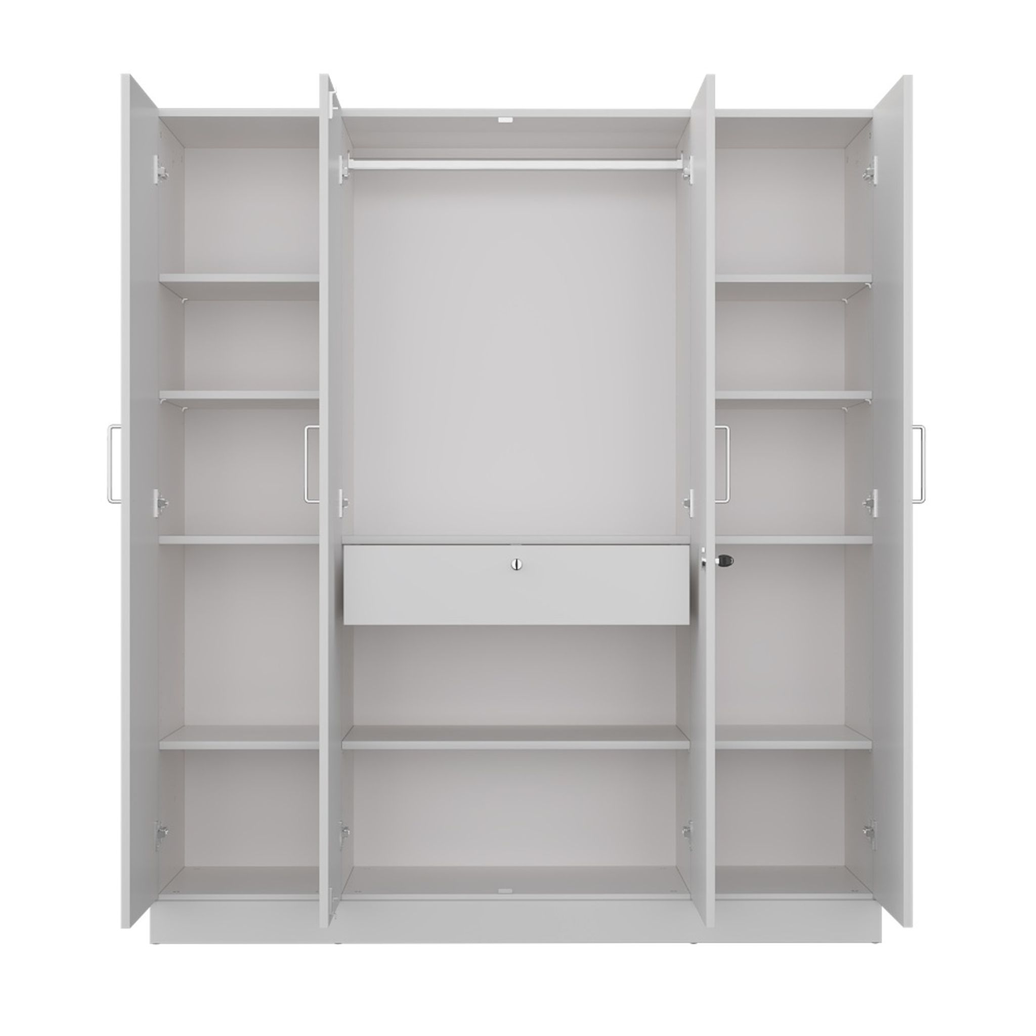 Buy Gingham 4 Door Engineered Wood Wardrobe Online at Best prices ...